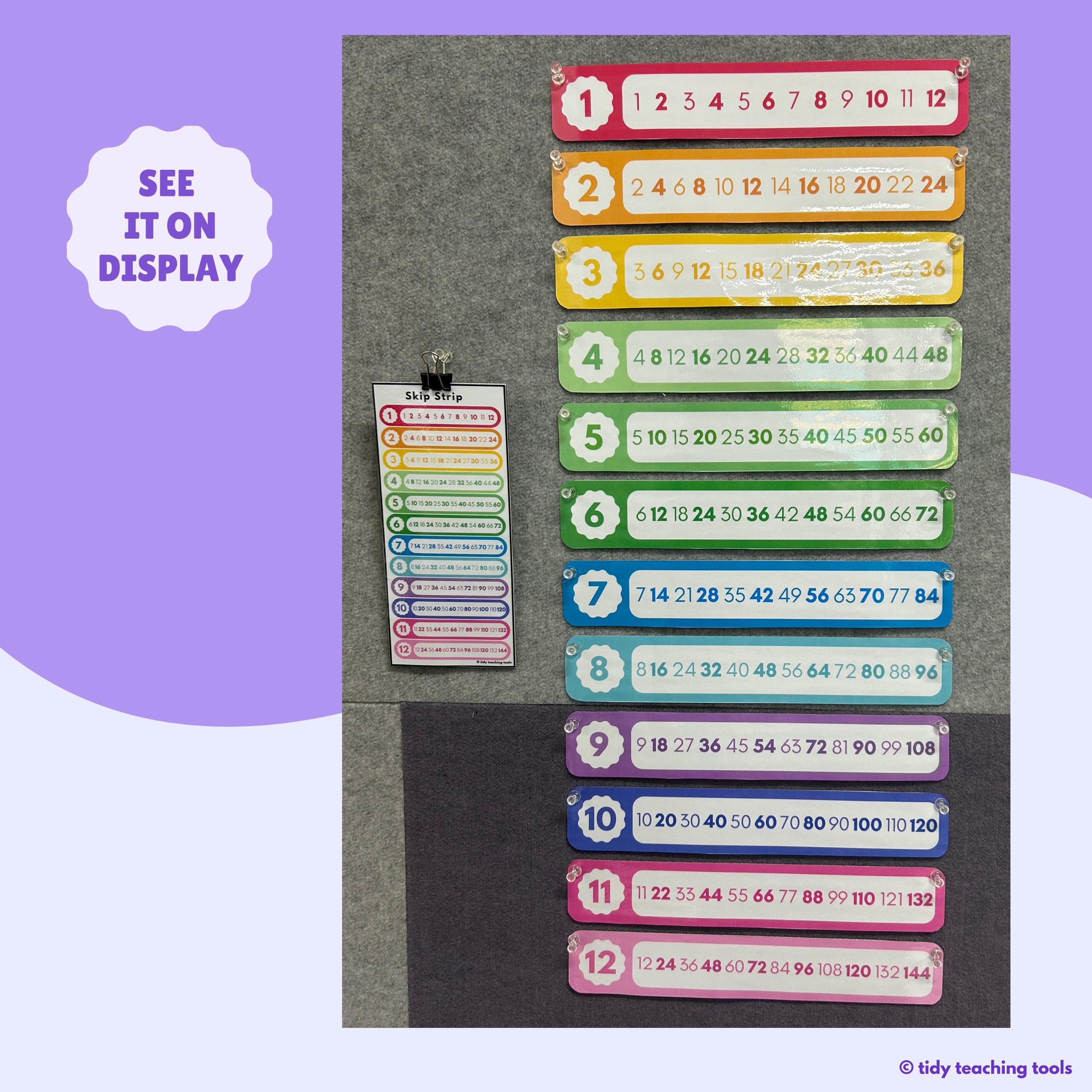 Skip Counting | Wall Display + Strips - Etsy