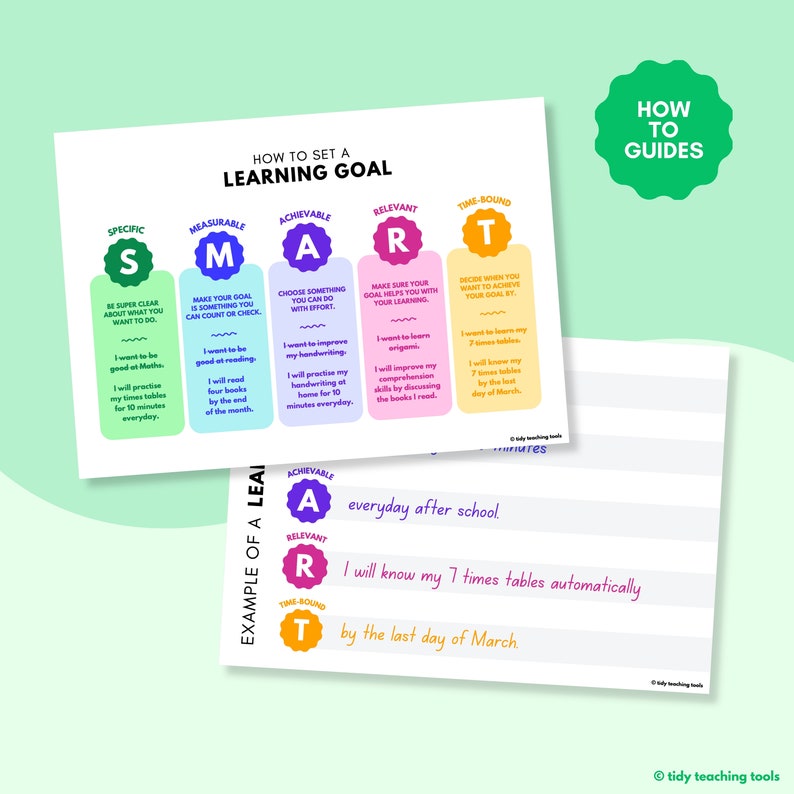 SMART Goals Guide + Task - Etsy