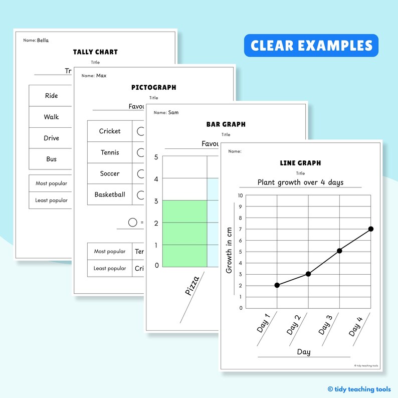 Editable Blank Graph Templates | Tally Chart, Pictograph, Bar Graph ...