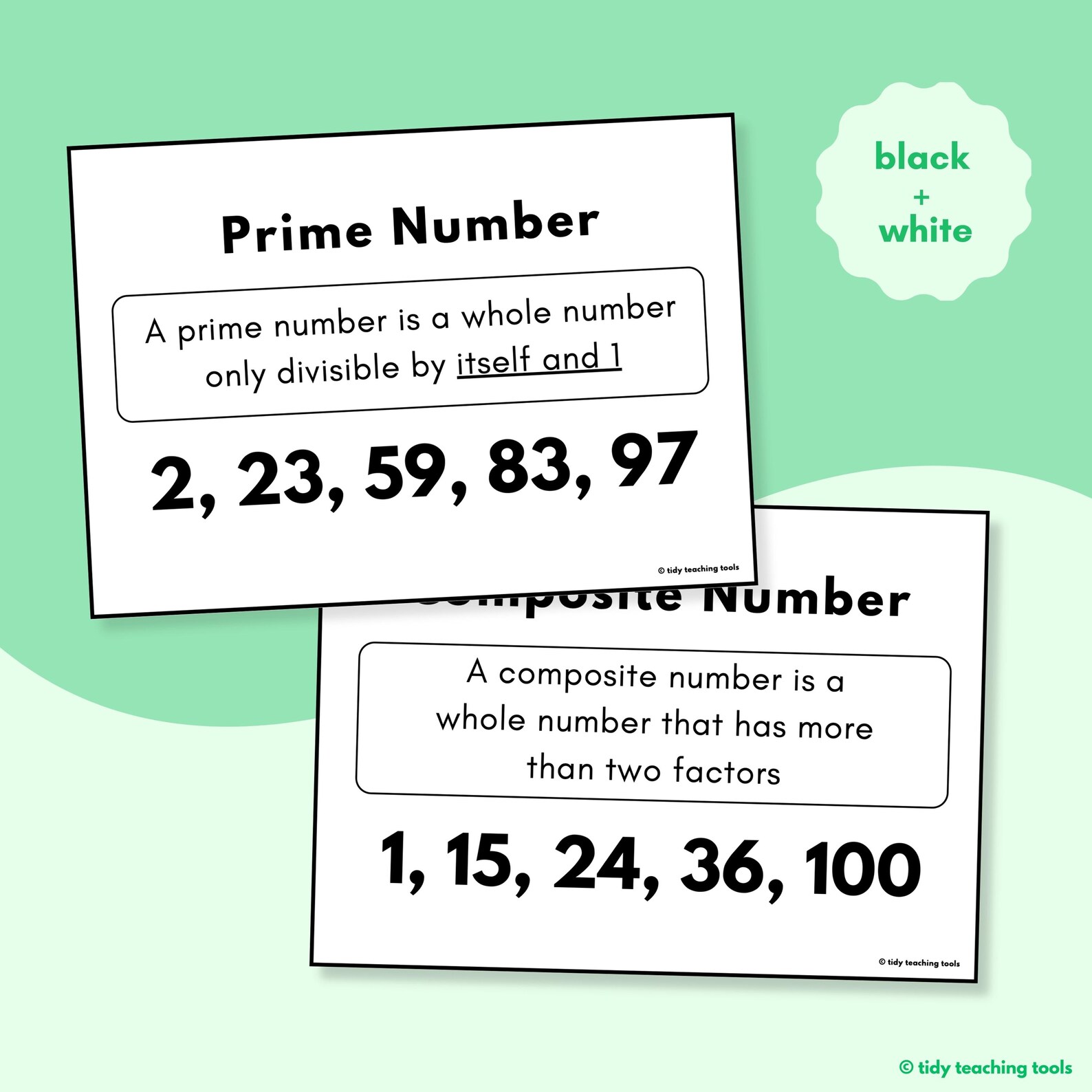 Square, Cube, Prime + Composite Number Posters - Etsy