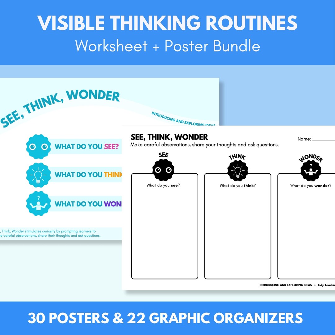 Visible Thinking Routines Posters + Worksheets Bundle | Cultures of ...