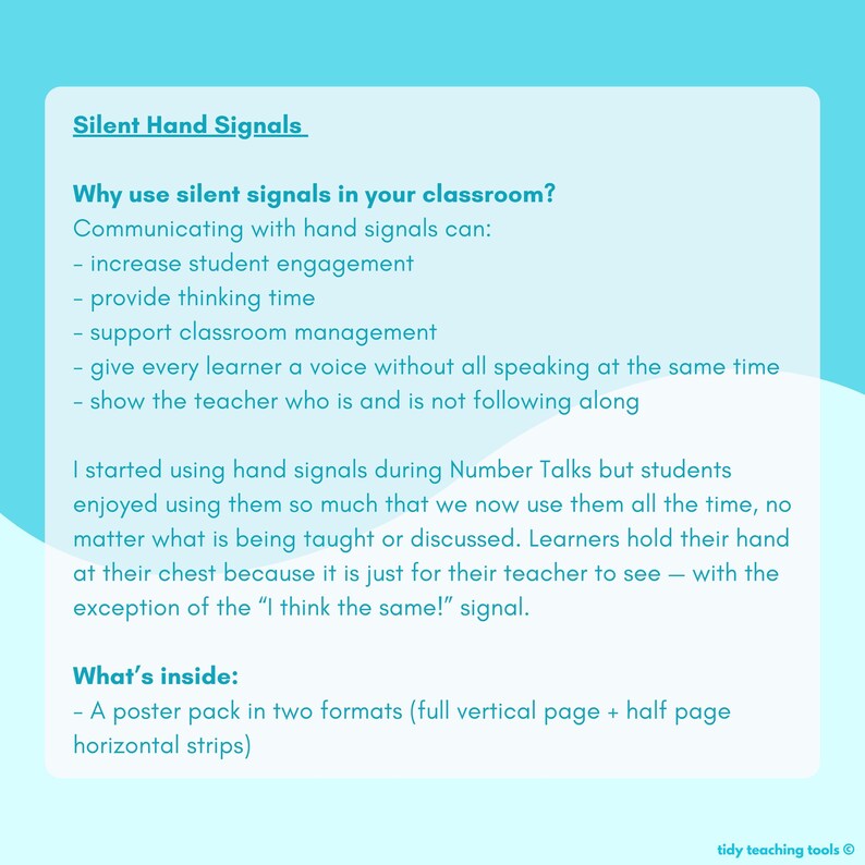 Silent Hand Signals Posters - Etsy