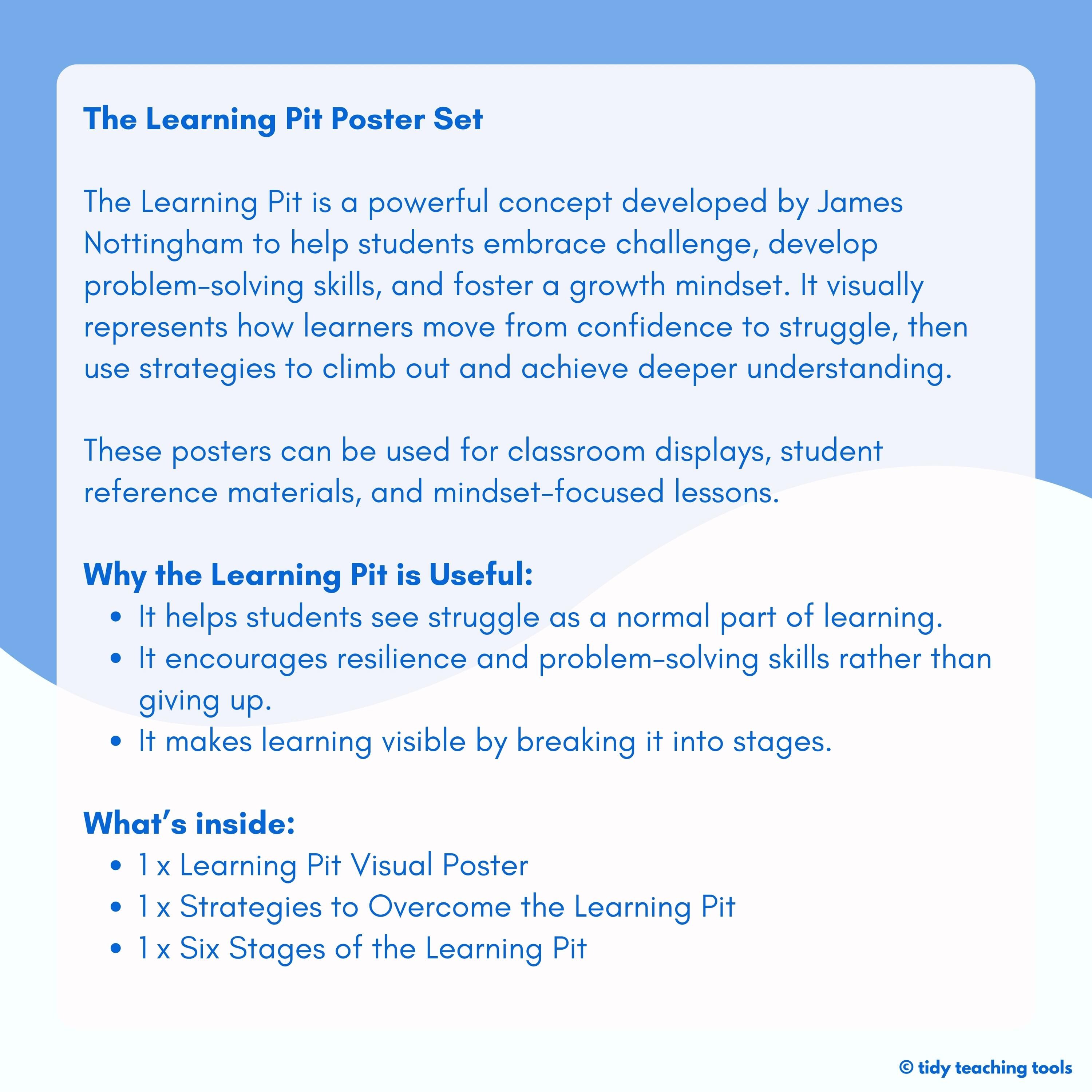 The Learning Pit Poster Set - Etsy