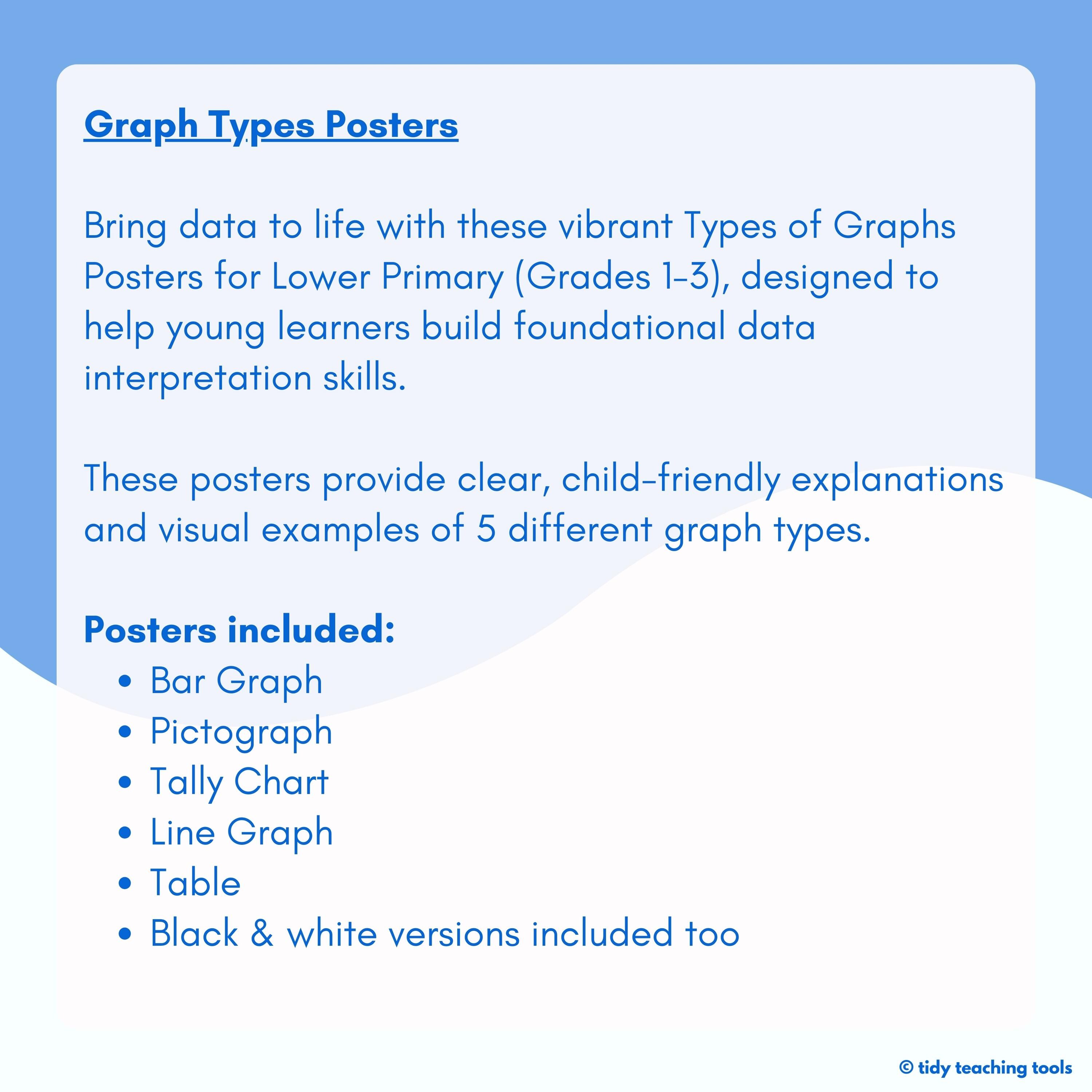 Types of Graphs Posters | Grade 1-3 - Etsy