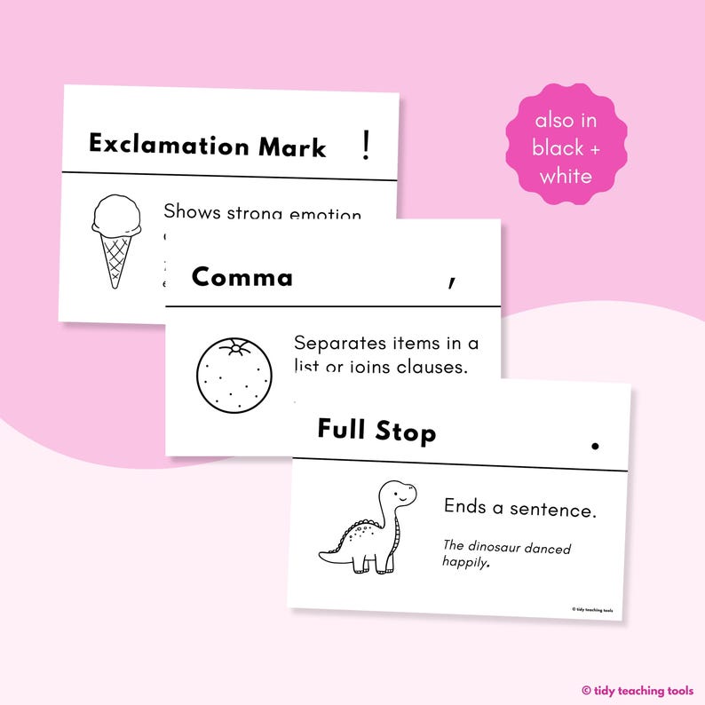 8 X Types of Punctuation Posters - Etsy