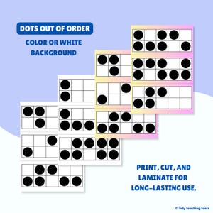 Subitizing Flash Cards on Tens Frames - Etsy
