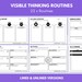 22 X Visible Thinking Routines Worksheets | Cultures of Thinking - Etsy