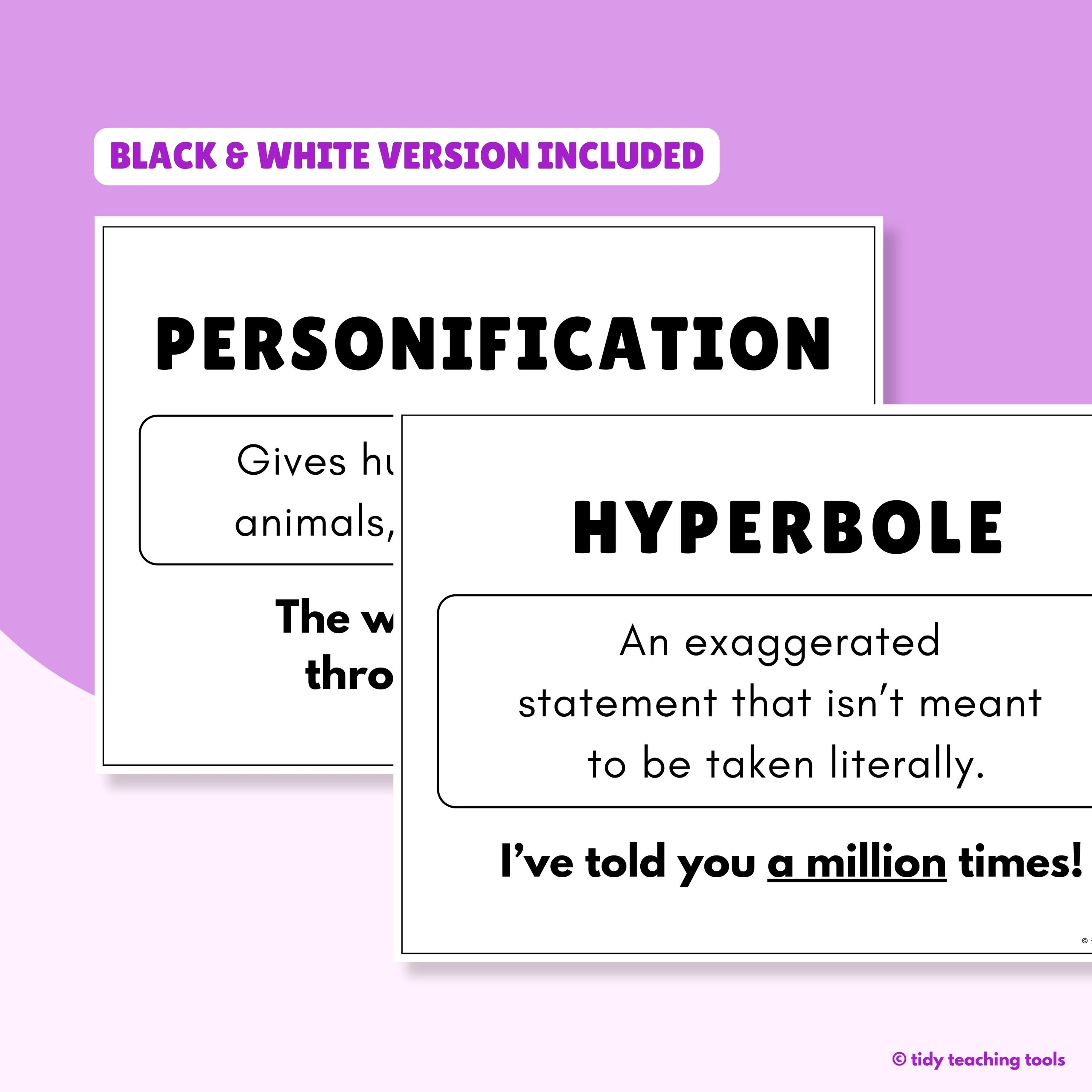 8 Figurative Language Posters for Classroom Display | Simile, Metaphor ...