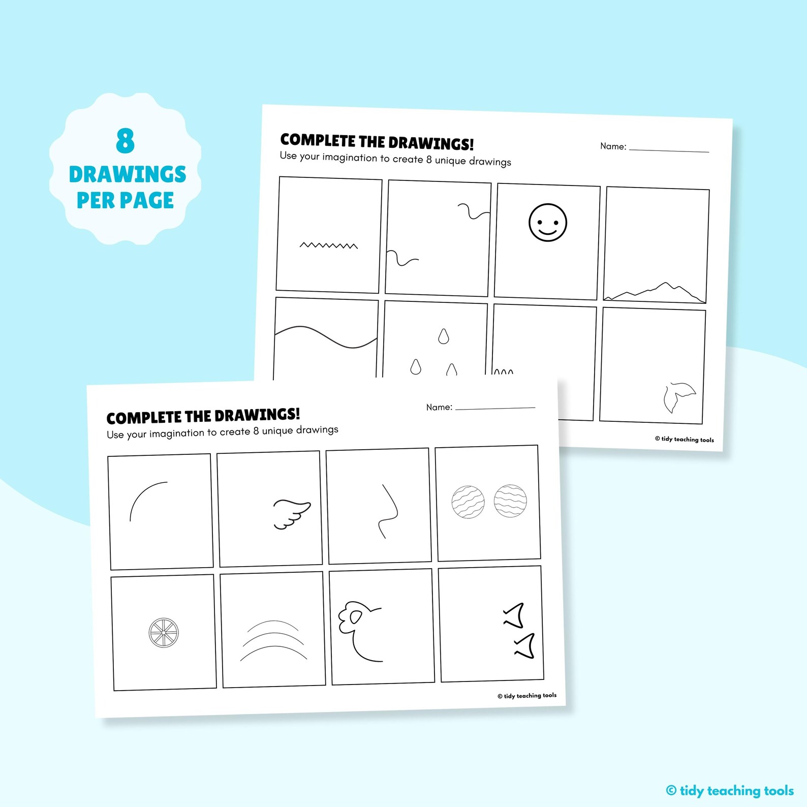 Complete the Drawings | NO PREP Creative Activity (80 X Mini Picture ...