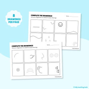 Complete the Drawings | NO PREP Creative Activity (80 X Mini Picture ...