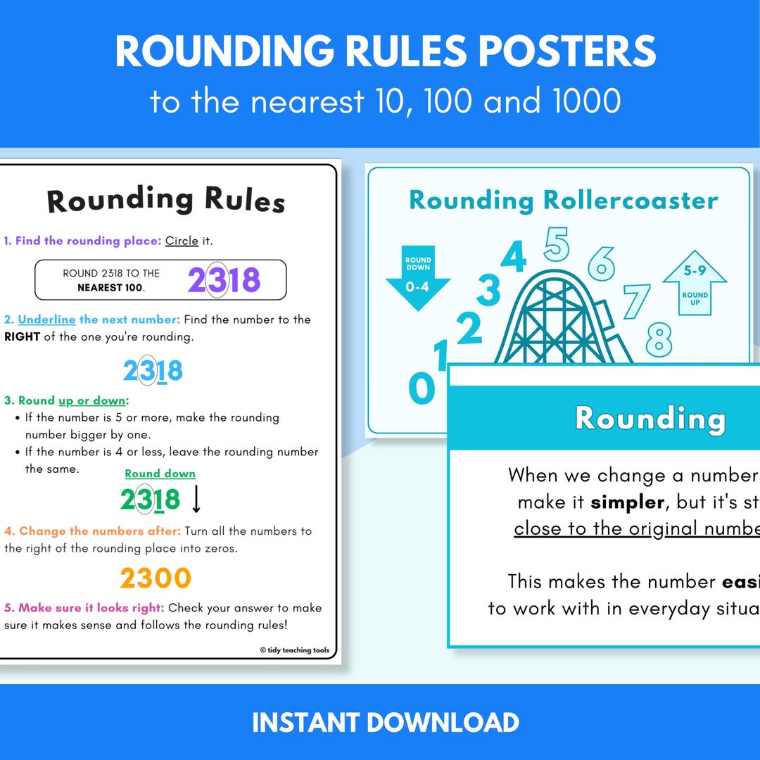 Rounding Posters | 10, 100 & 1000 - Etsy