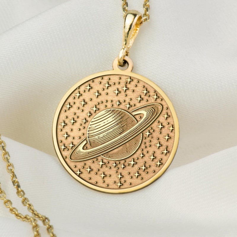 Saturn Necklace - Etsy