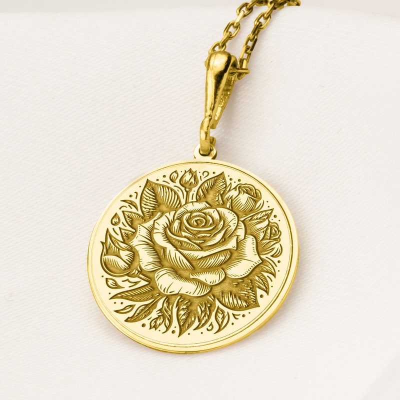 Rose Necklace - Etsy