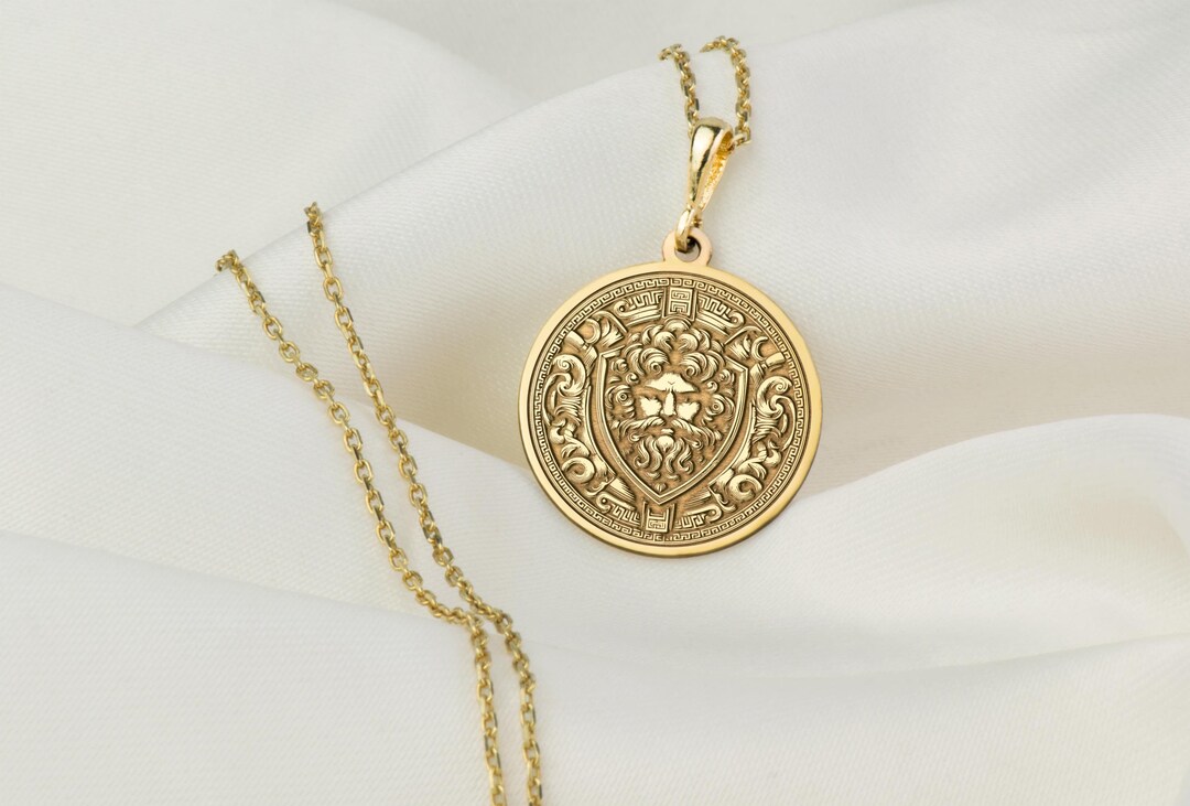 14K Gold Zeus Pendant Necklace: Greek God Jewelry - Etsy