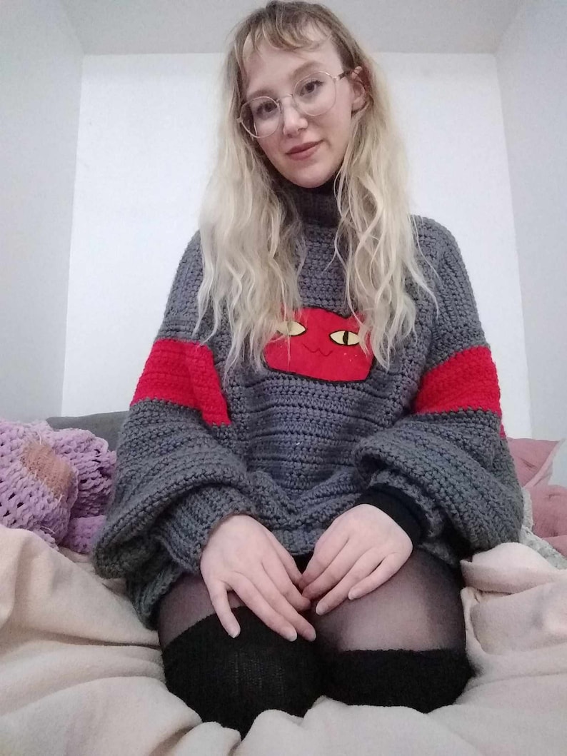 Marceline Cat Sweater Crochet Pattern: Adventure Time Inspired (PDF ...