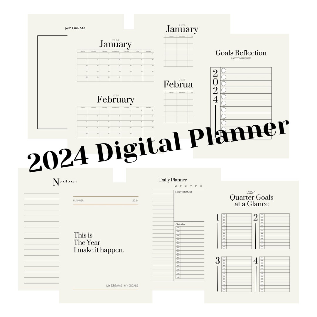 2024 Goal Setting Calendar - Etsy