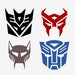 4 Decal Sticker Pack, Decepticons, Autobots, Maximals, Terrorcons ...