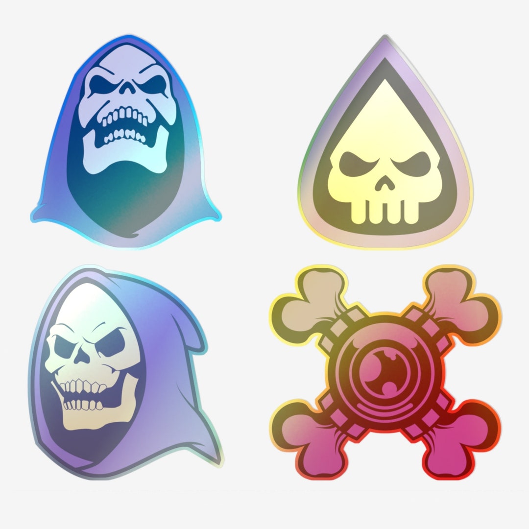 4 Decal Sticker Pack, Skeletor, Masters of the Universe, He-man, Mattel ...