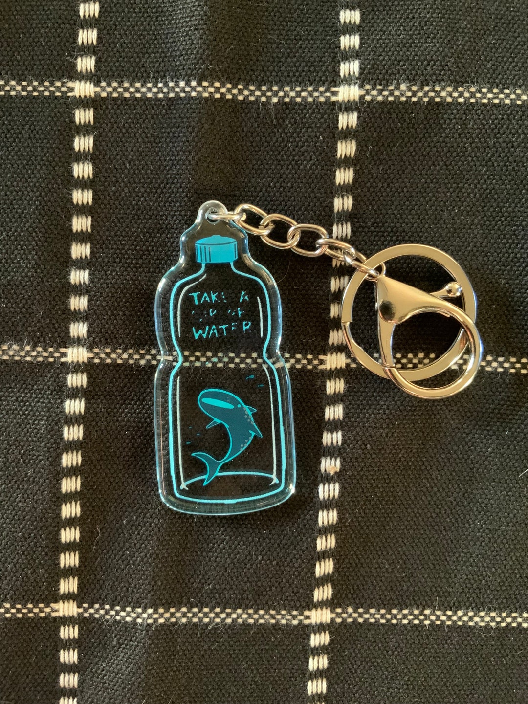 Drink Your Water Keychain - Etsy