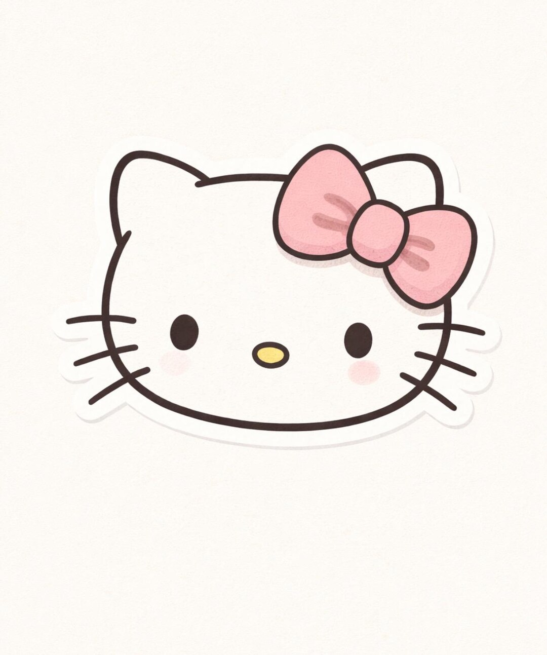Hello Kitty Nostalgic Face Sticker - Etsy
