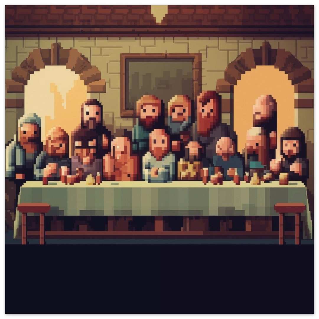 Pixel Art the Last Supper Museum-quality Matte Paper Poster - Etsy UK