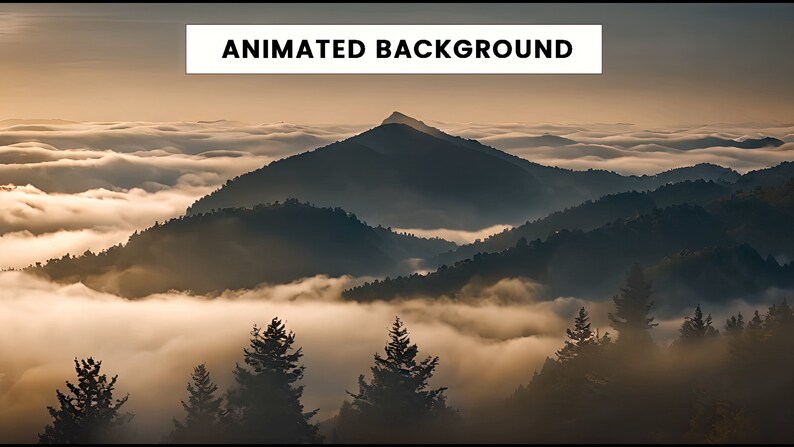 Animated Background Fog Mountains, Vtuber Overlay, Twitch Overlay, Cozy ...