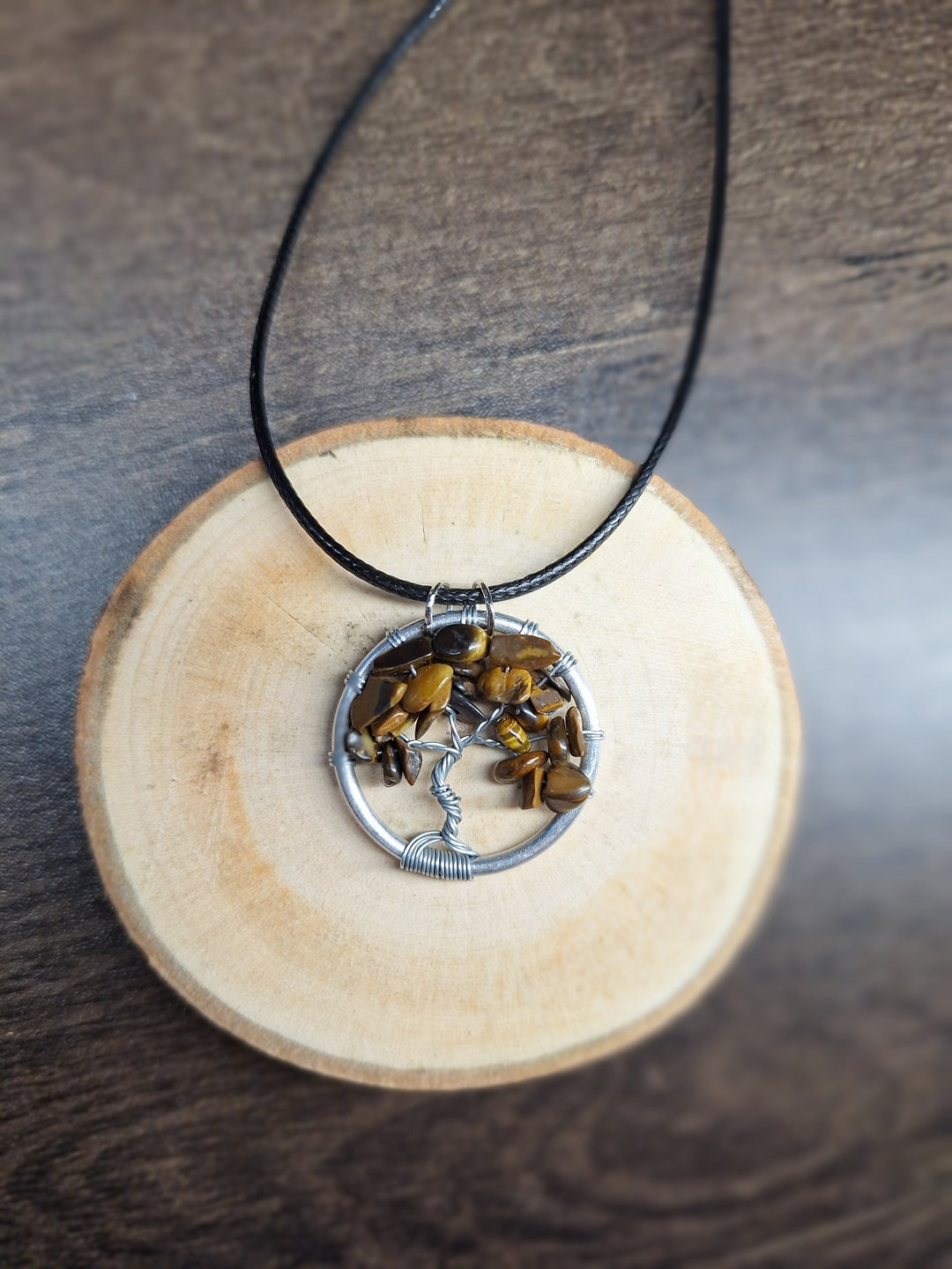 Tiger's Eye Tree of Life Necklace - Etsy