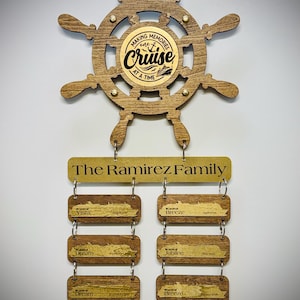 Personalized Cruise Sign: 3D Wood Door Decoration With Tags, Cruise ...