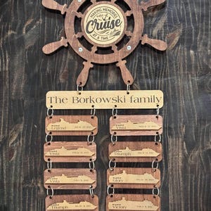Personalized Cruise Sign: 3D Wood Door Decoration With Tags, Cruise ...