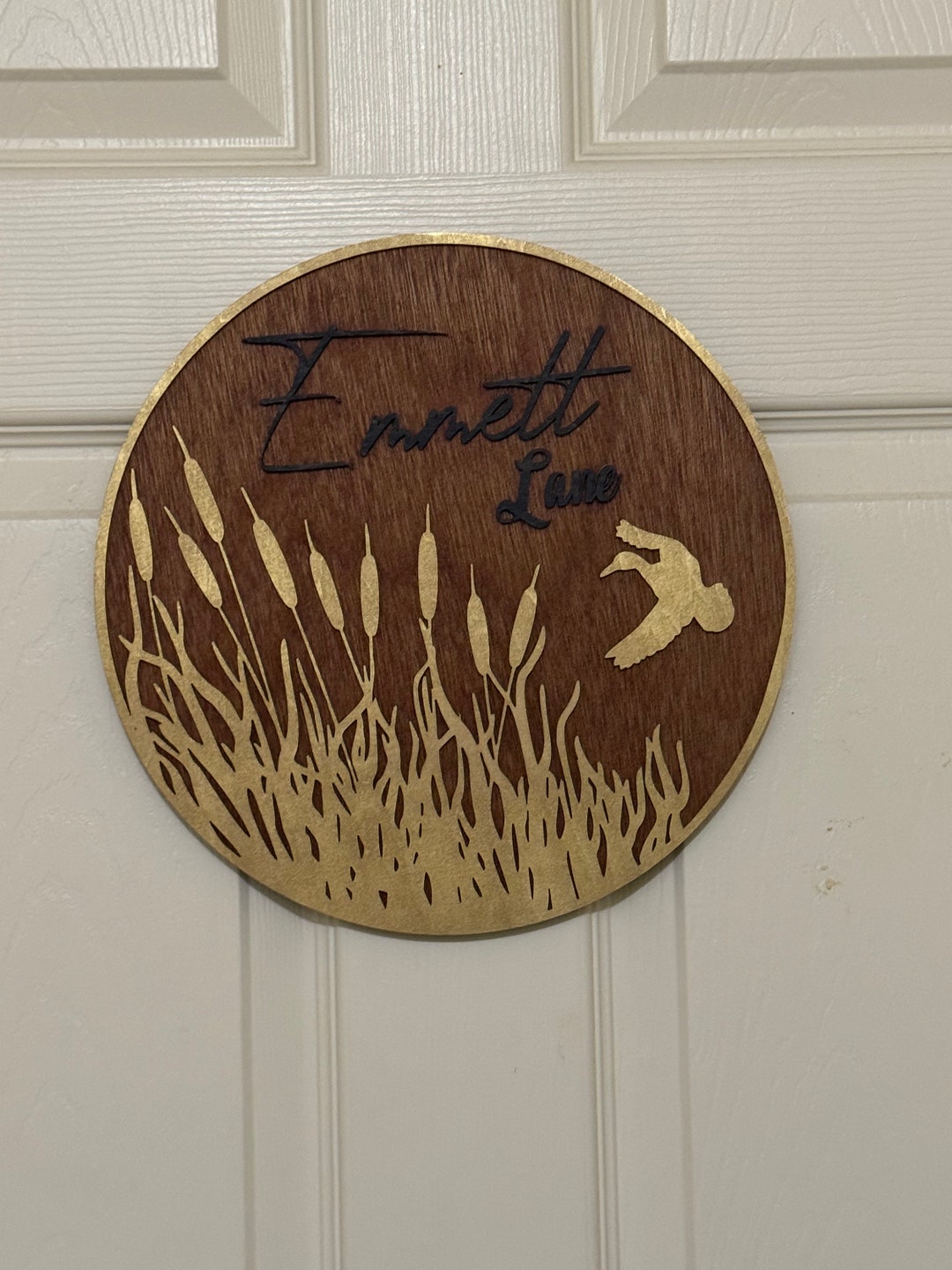 Round Name Sign, Duck Sign, Boys Room, Girls Room, Wood Name Sign ...