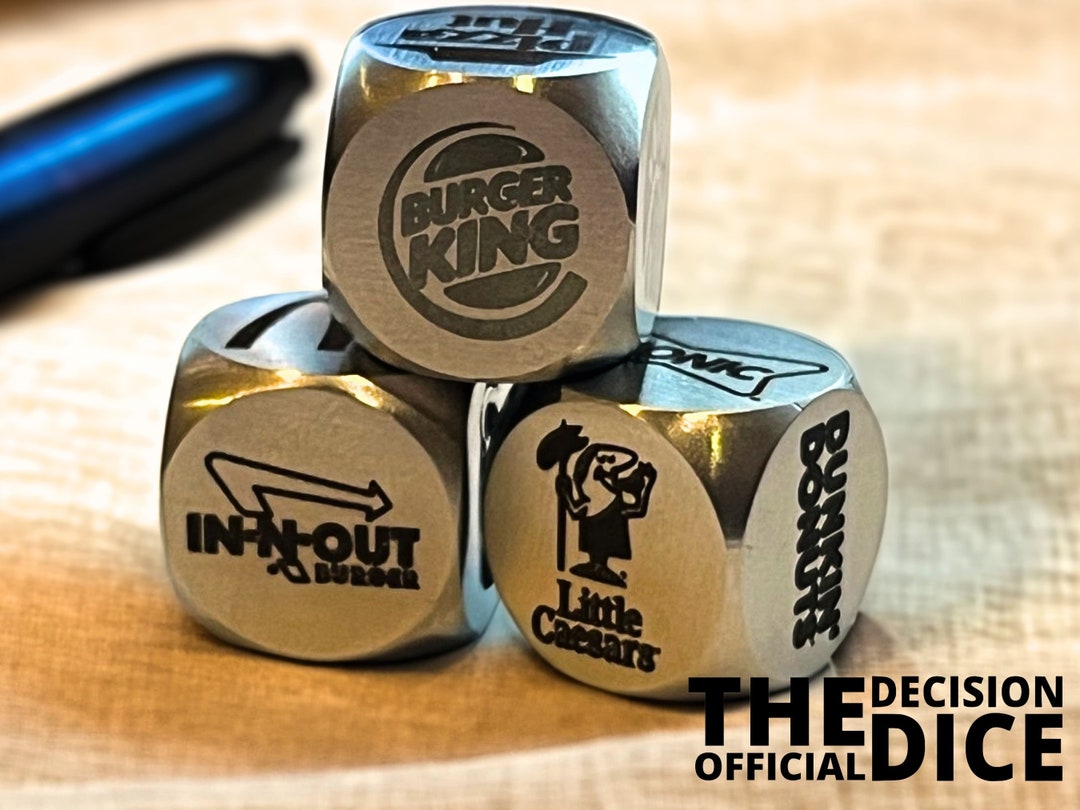 Stainless Steel Fast Food Decision Dice: Date Night Game - Etsy