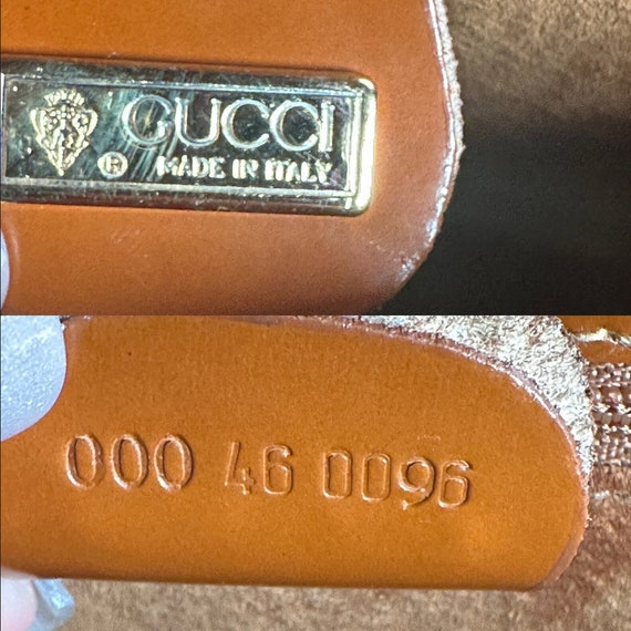 GUCCI VINTAGE 100% Authentic Genuine, Logo Embossed T… - Gem