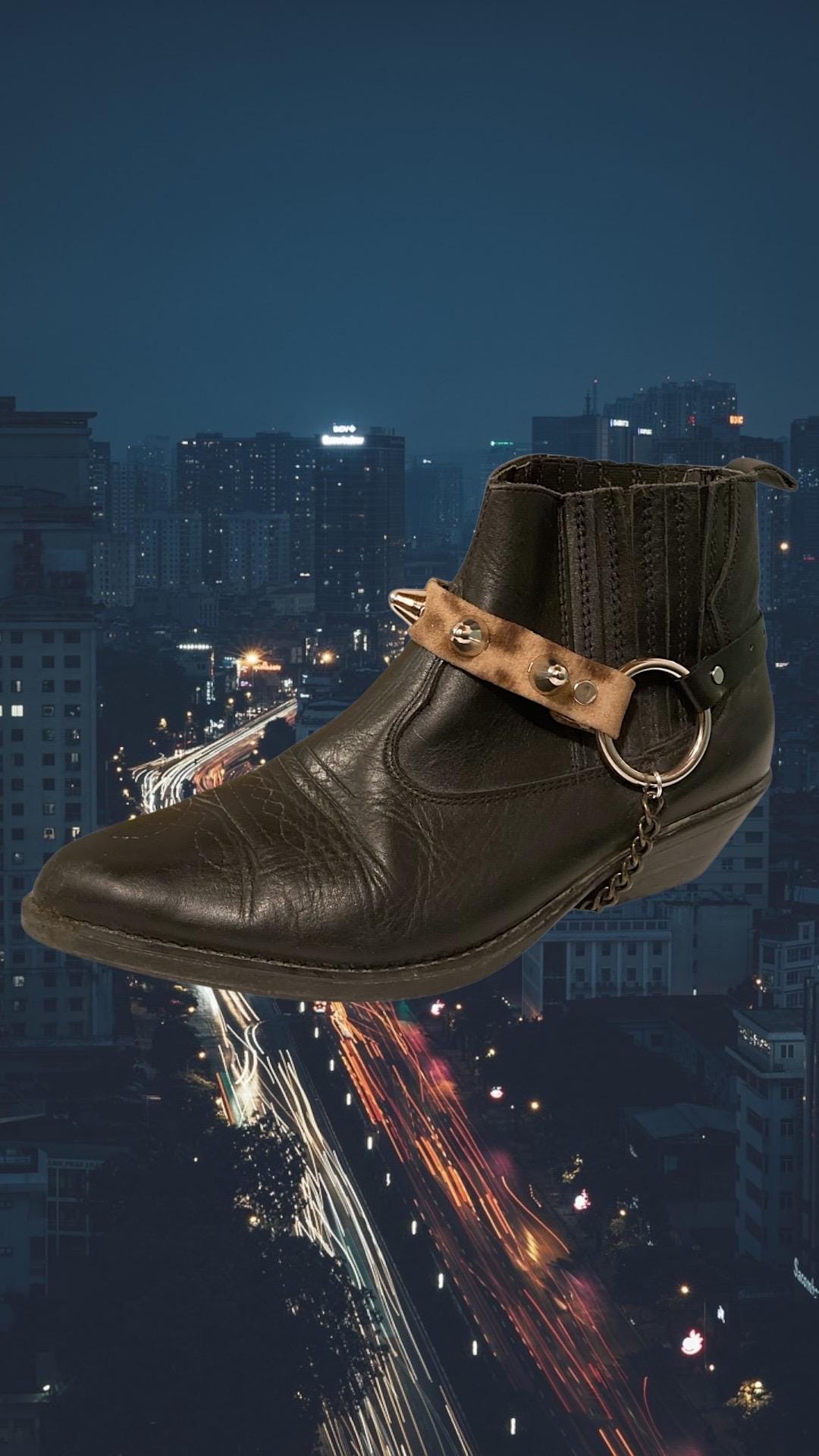 Leopard Studded Leather Boot Strap - Etsy