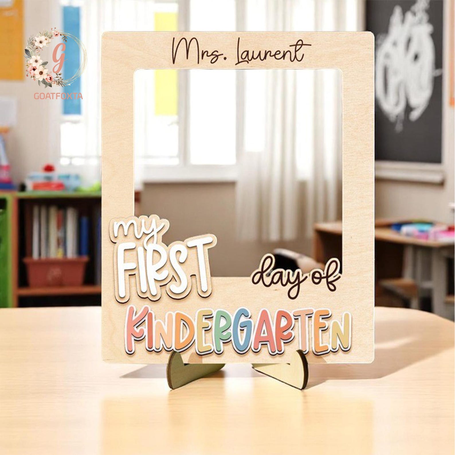 Personalized Photo School Year, Teacher Photo Prop, Interchangeable ...