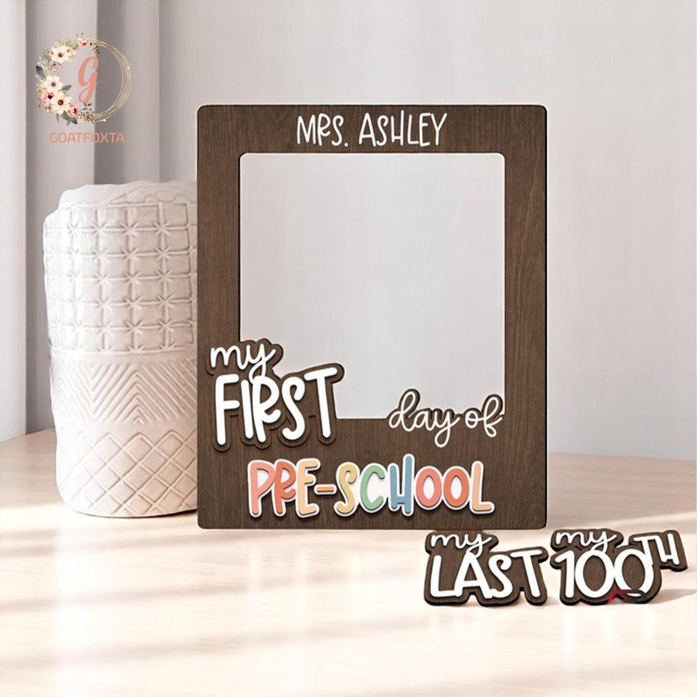 Personalized Photo School Year, Teacher Photo Prop, Interchangeable ...