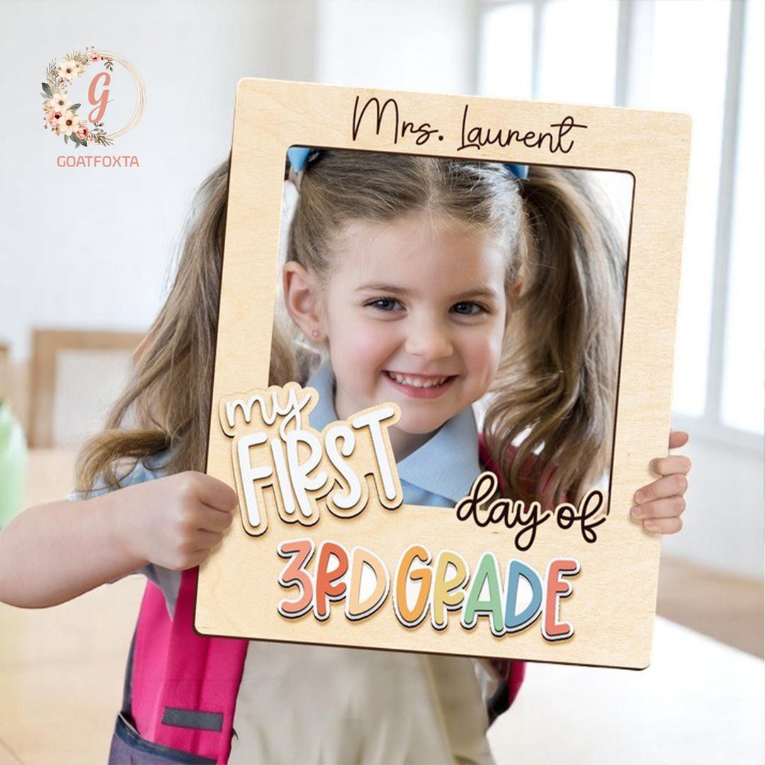 Personalized Photo School Year, Teacher Photo Prop, Interchangeable ...