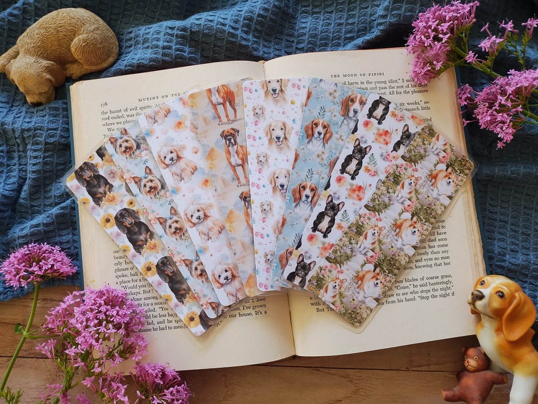 ADORABLE DOG BREEDS Bookmark Collection Double-sided Laminated ...