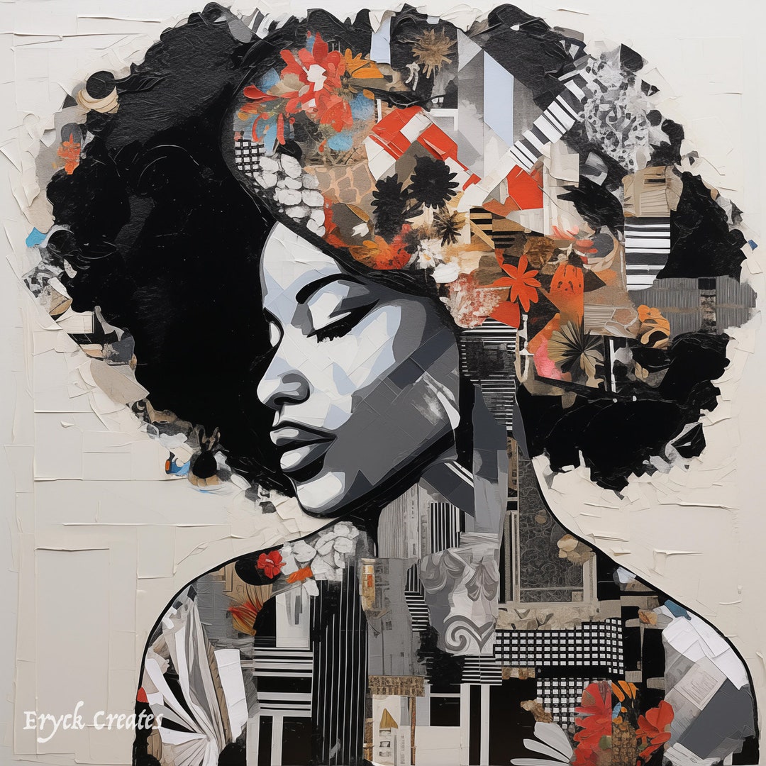 Contemporary Home Decor, Chic Afrocentric Portrait, Empowering African ...