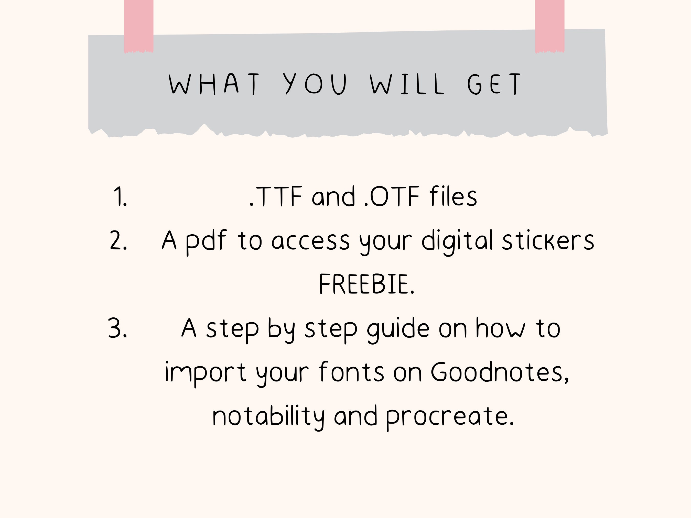 Goodnotes Handwritten Font Neat and Aesthetic Font for Digital Note ...