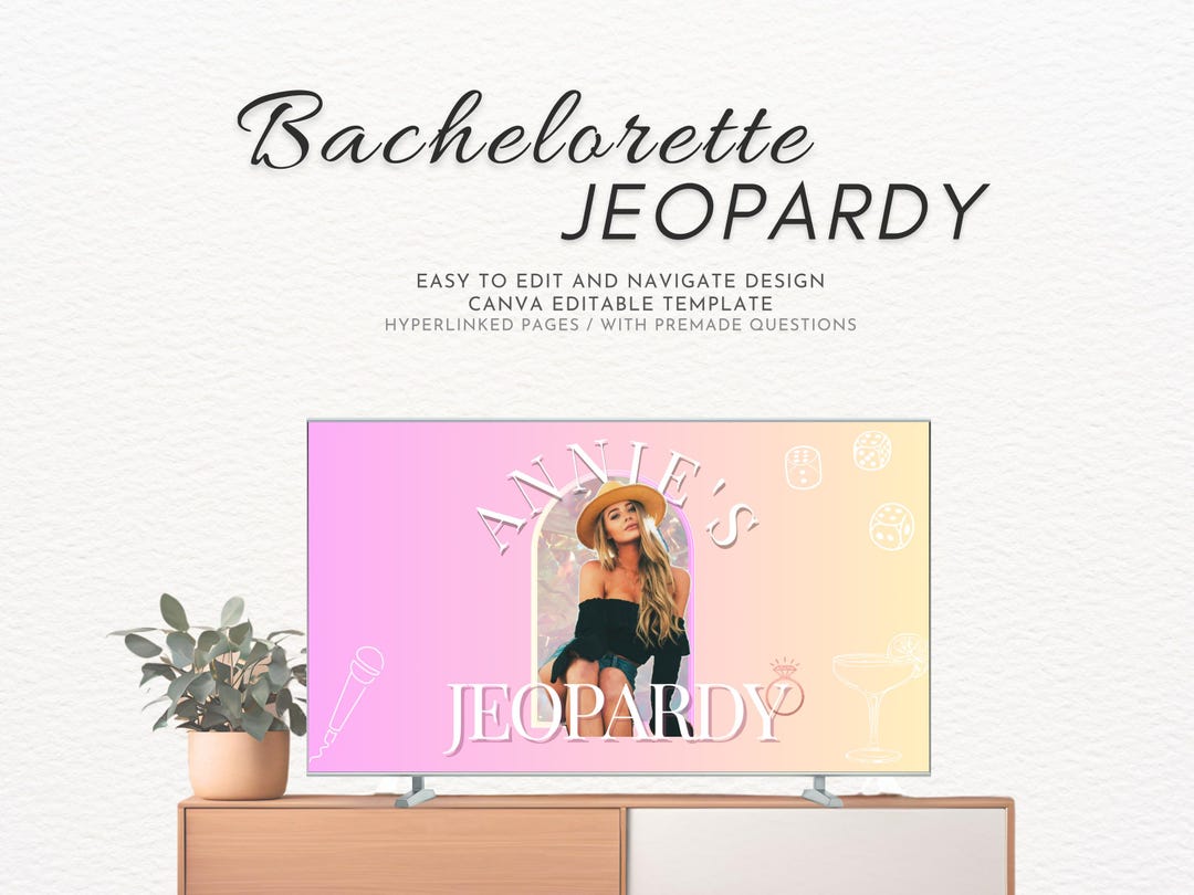 Bridal Jeopardy Bachelorette Jeopardy Bridal Shower Jeopardy Game ...