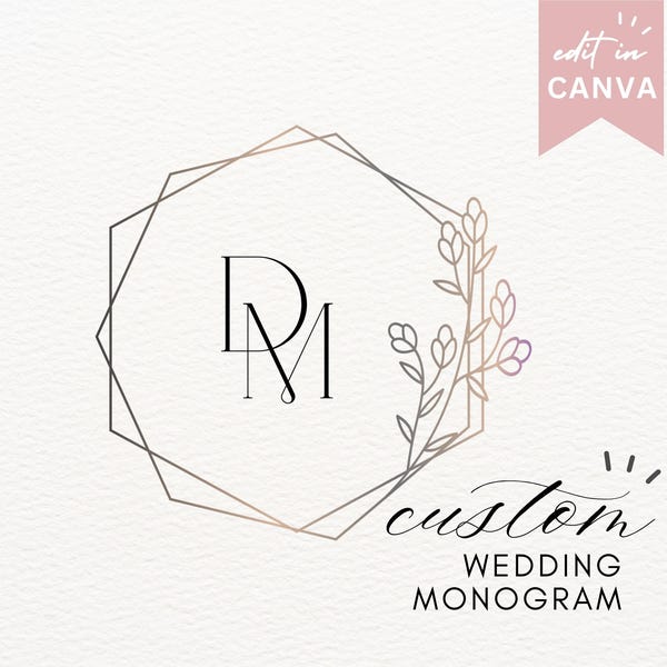 Modern Monogram - Etsy