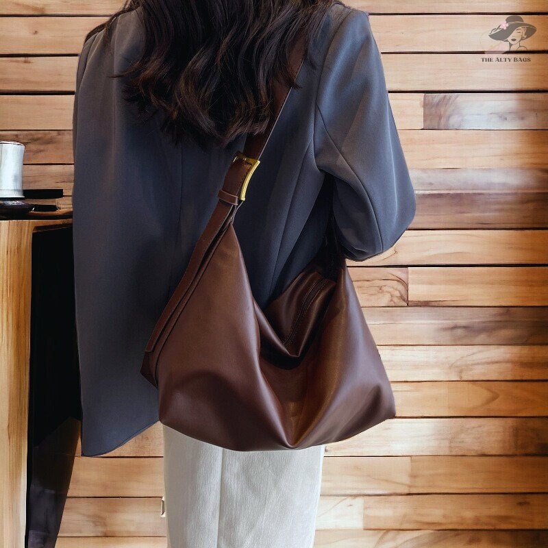 Stylish Leather Crossbody Purse, Leather Shoulder Purse, Smooth Leather ...