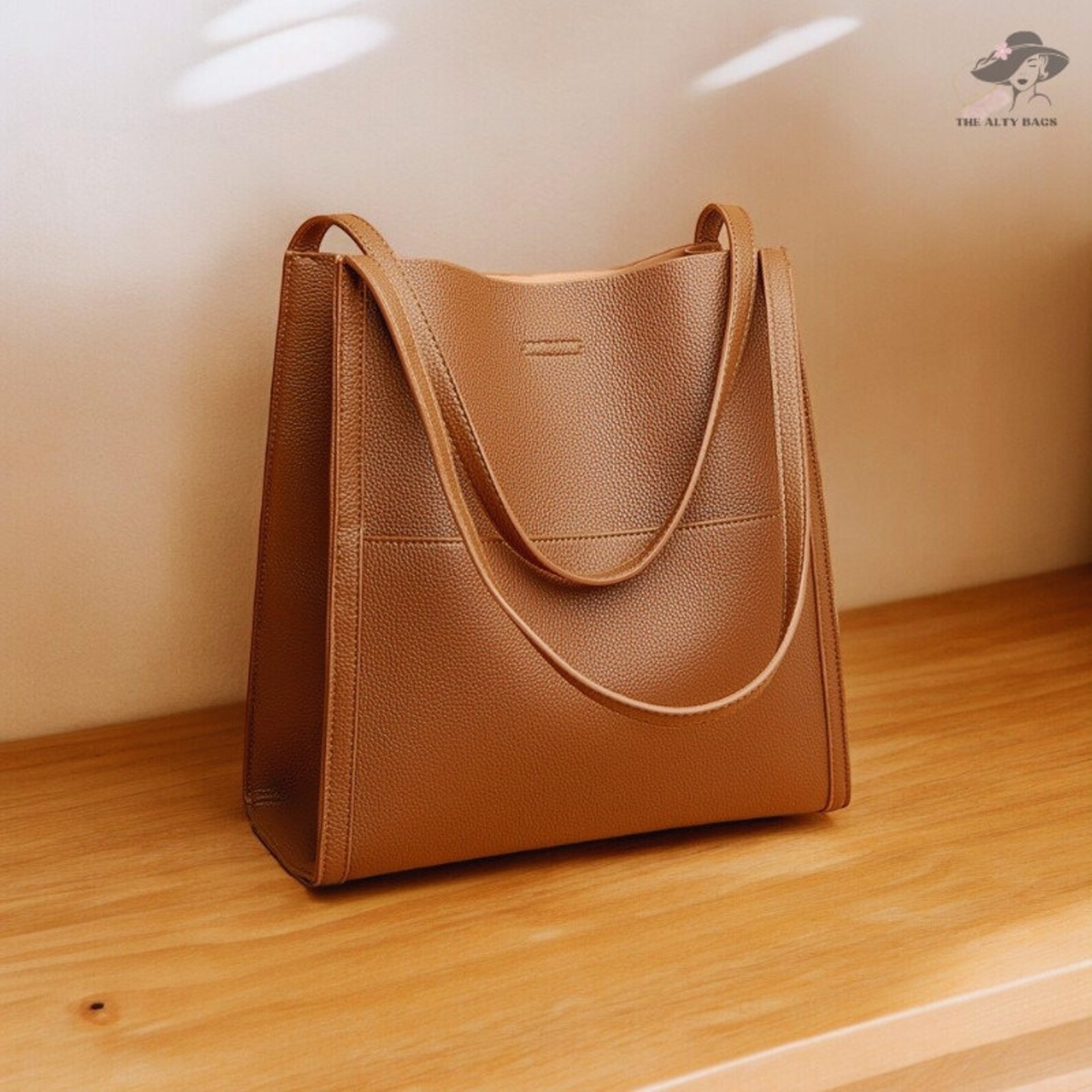 Large Tote Bag, Woman's Purse, Large Capacity Bag, Stylish Leather ...