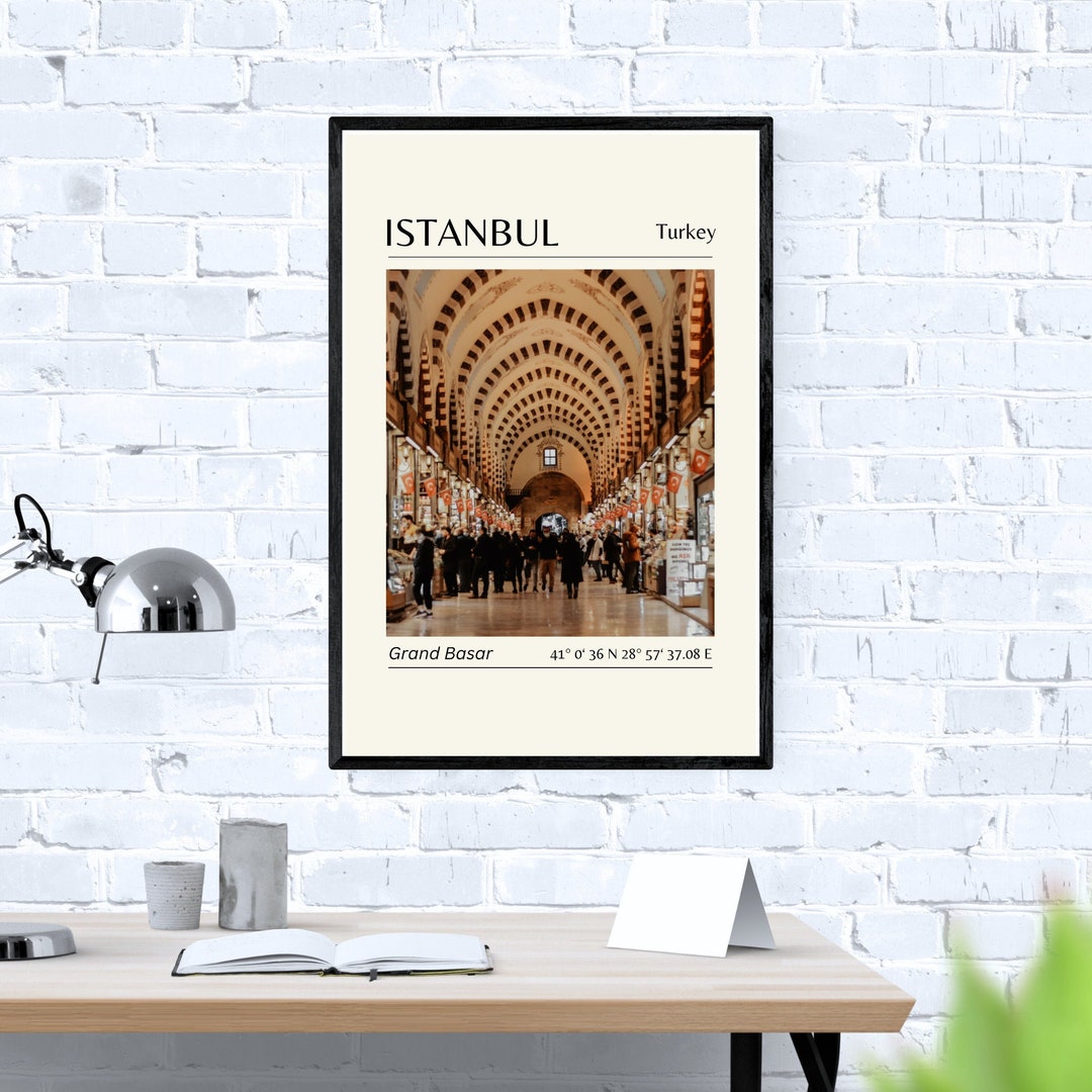 Istanbul Travel Poster | Istanbul Digital Download | Grand Bazaar ...