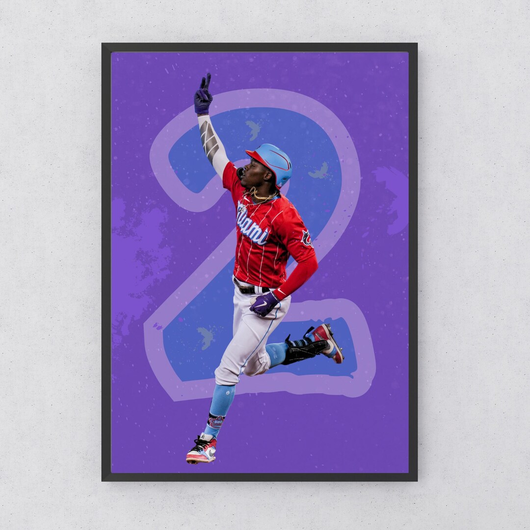 Jazz Chisholm Jr Poster, Baseball Poster, MBL Baseball Print, Baseball ...