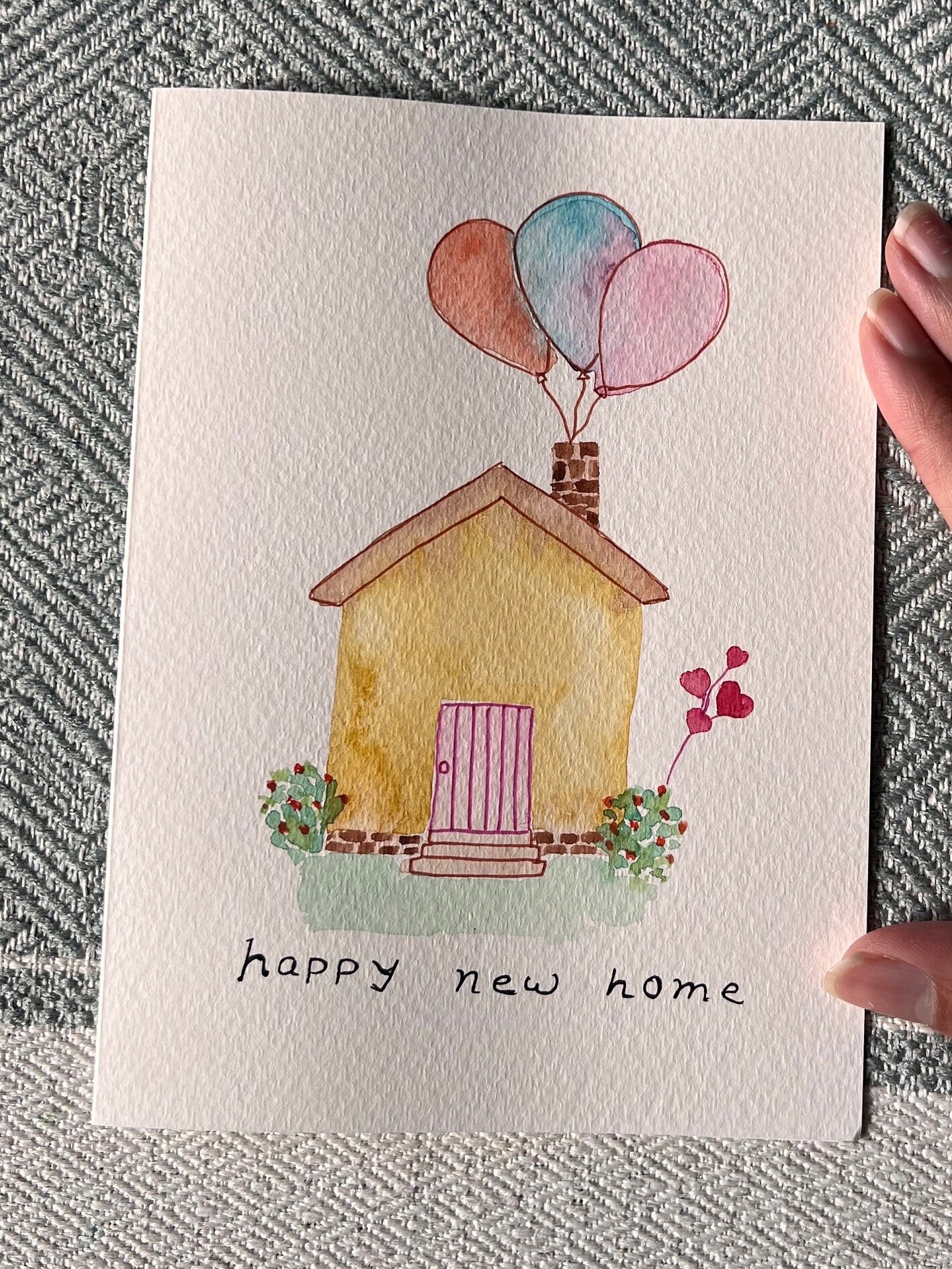 New Home, Foldable Card With Envelope, Moving House Card, Housewarming ...