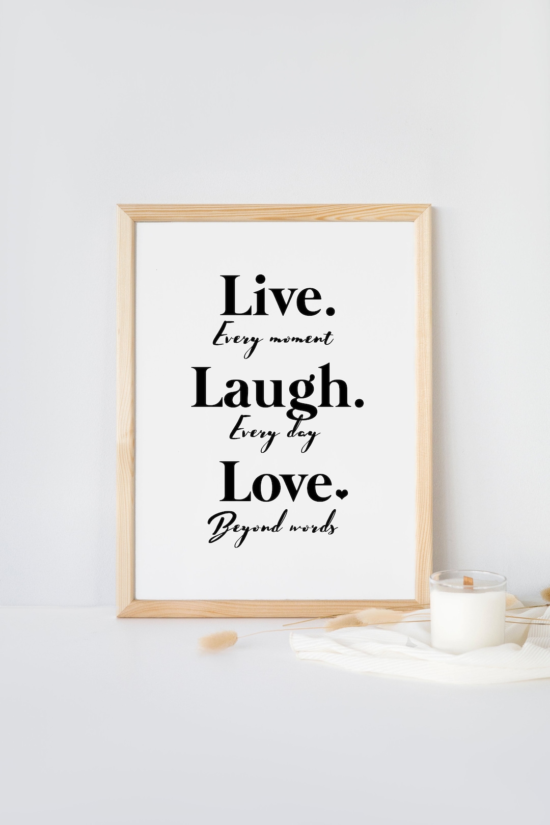 Live Laugh Love Print: Inspirational Quote Wall Art (digital Download ...