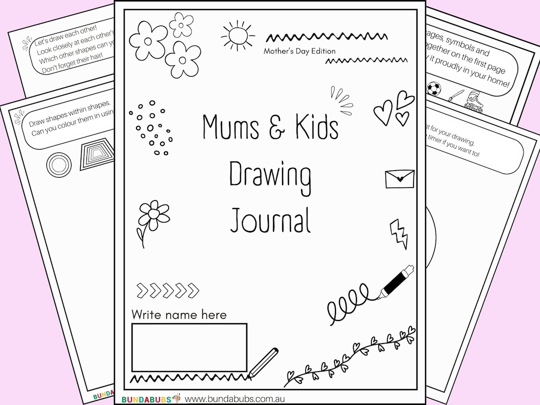 Printable Art Journal for Kids | Mother's Day Theme | Drawing ...