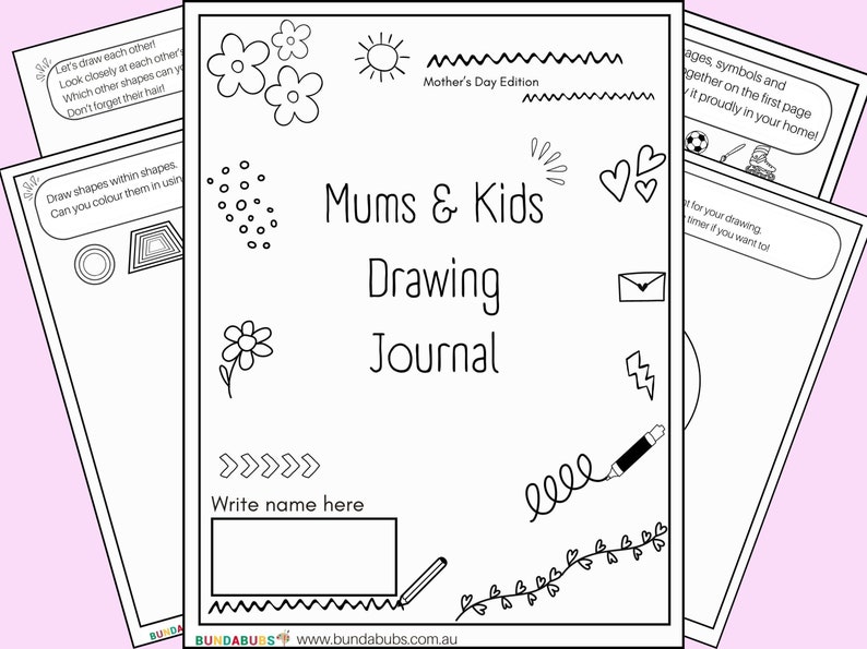 Printable Art Journal for Kids | Mother's Day Theme | Drawing ...
