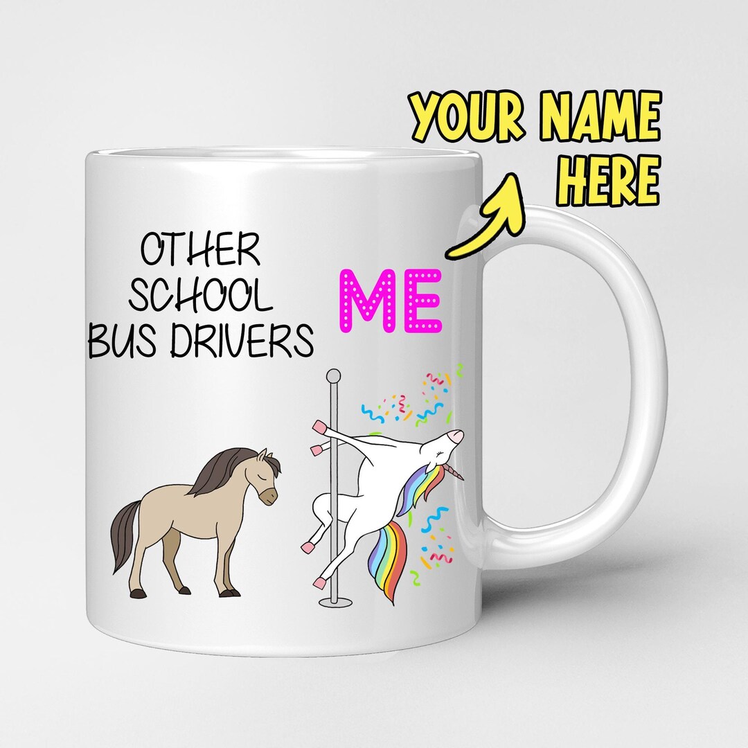 School Bus Driver Gift Funny School Bus Driver Mug Personalised Best ...
